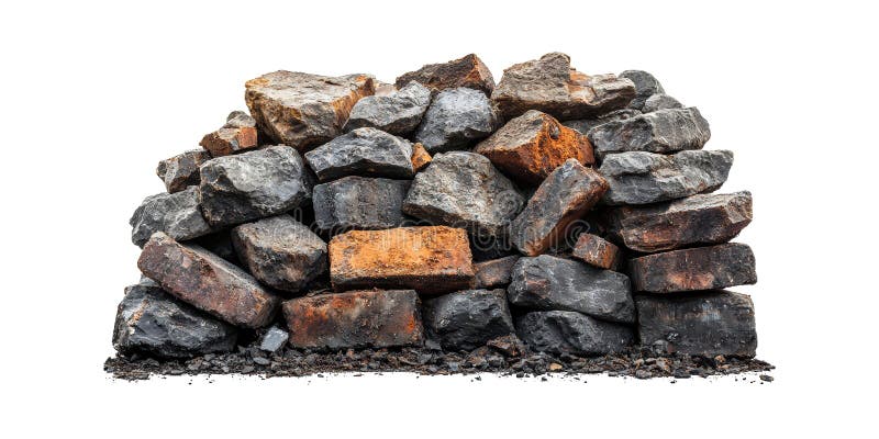 Pile of Iron Ore Rocks. Raw Material for Industrial and Construction ...