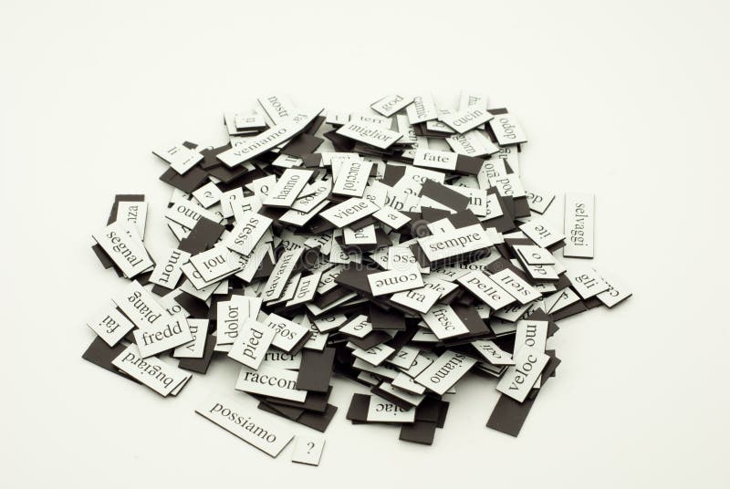 Pile of italian words stock photo. Image of scholar, tower - 16183070