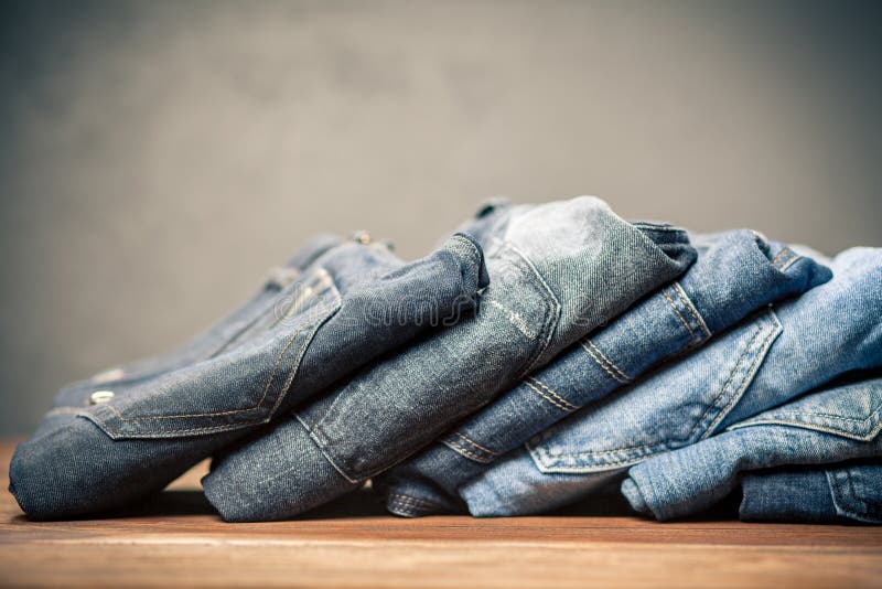 Pile of jeans stock image. Image of stack, stacked, cotton - 85222199
