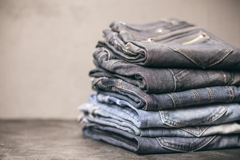 Pile of jeans stock image. Image of clothing, style, texture - 86252175
