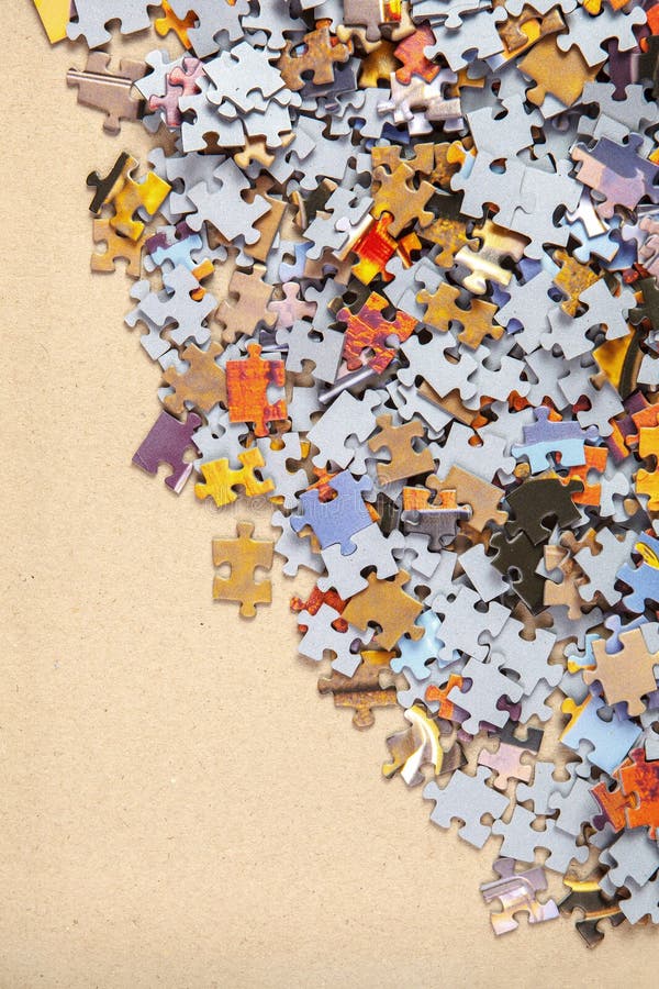 Pile of jigsaw pieces stock image. Image of colourful - 9611399