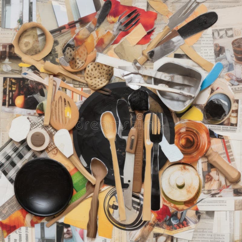 A Pile of Kitchen Utensils on Top of a Table. Generative AI Image ...