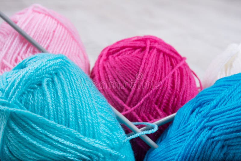 Pile of knitting wool stock photo. Image of needle, hobbies - 38177792