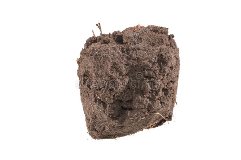 Pile of Earth Isolated on White Background Stock Photo - Image of ...