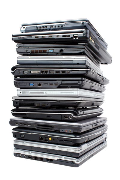 Pile of laptops stock image. Image of ewaste, pile, recycle - 27679855