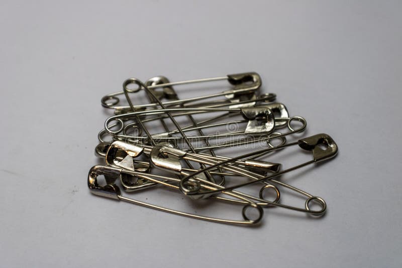 Pile of large safety pins stock image. Image of safety - 211304271
