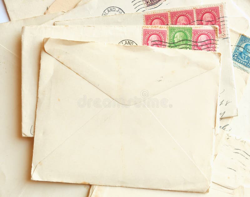 Pile of Letters, Post Stamps and Blank Envelope Editorial Photography ...