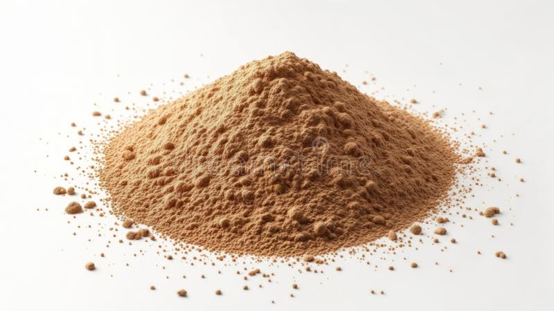 Pile of Brown Powder on White Background Stock Illustration ...
