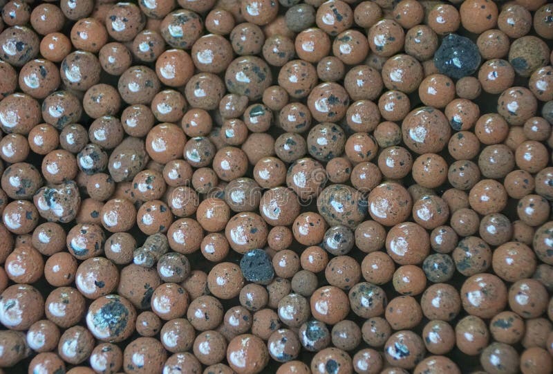 A Pile of Lightweight Expanded Clay Aggregate Floating on Water, Also ...