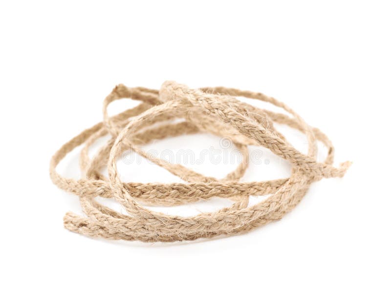 Pile of a Linen Rope String Isolated Stock Photo - Image of knot, linen ...