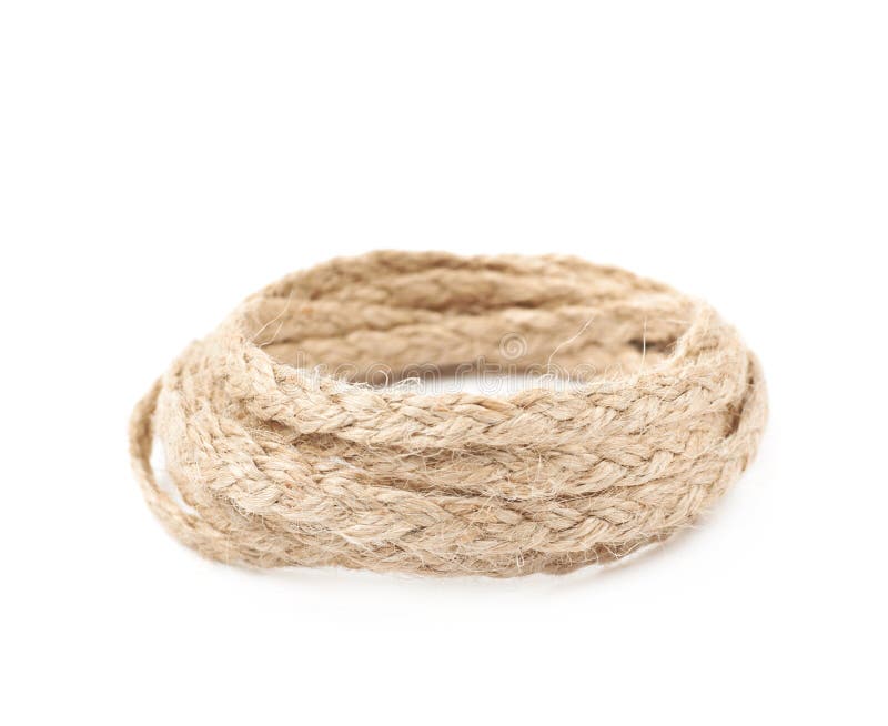 Pile of a Linen Rope String Isolated Stock Image - Image of border ...