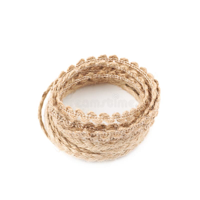 Pile of a Linen Rope String Isolated Stock Photo - Image of knot, linen ...