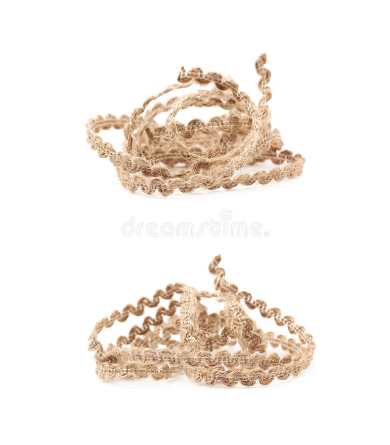 Pile of a Linen Rope String Isolated Stock Photo - Image of knot ...