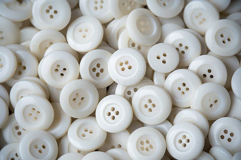 Pile of Little White Buttons Stock Illustration - Illustration of ...