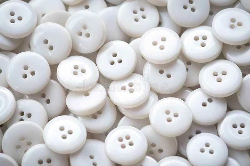 Pile of Little White Buttons Stock Illustration - Illustration of ...