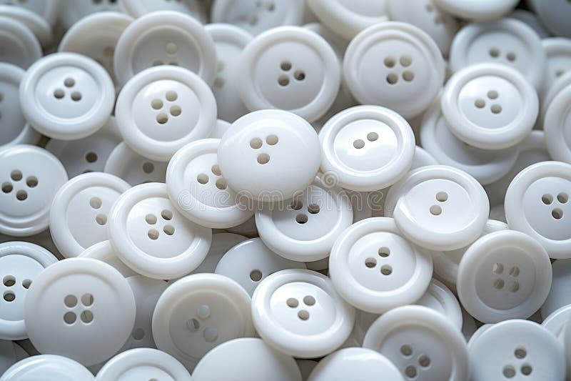 Pile of Little White Buttons Stock Illustration - Illustration of ...
