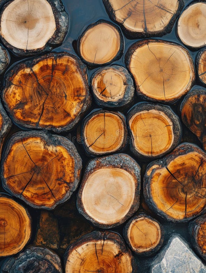Close-up of logs stock photo. Image of rustic, earthy - 376980480