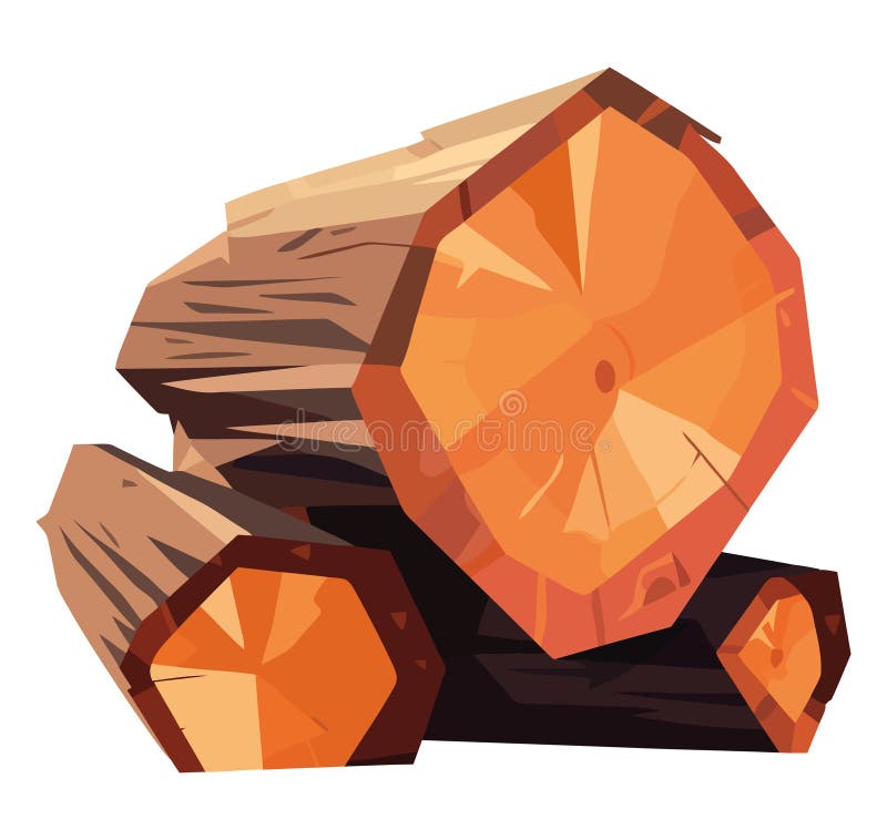 Pile of logs stock vector. Illustration of lumber, stack - 279270202