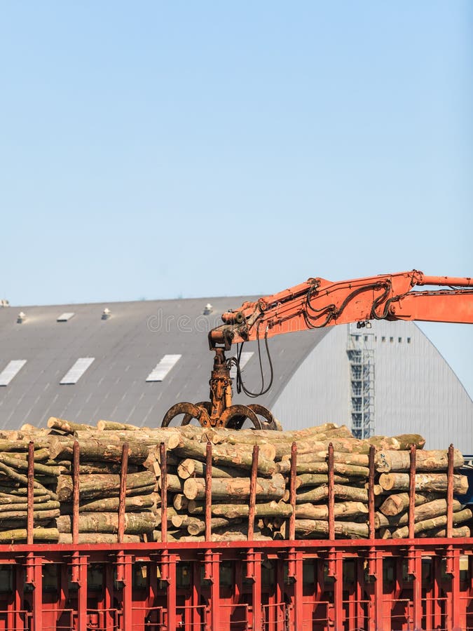 Pile of Logs at the Port Ready for Loading To Ships Stock Image - Image ...