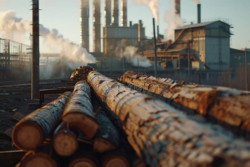 Logs on Train Tracks stock image. Image of freight, timber - 376048521