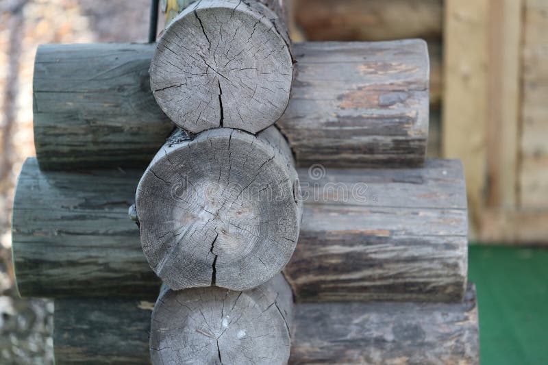 A Pile of Logs Sitting Together, Often Used As a Decorative or ...