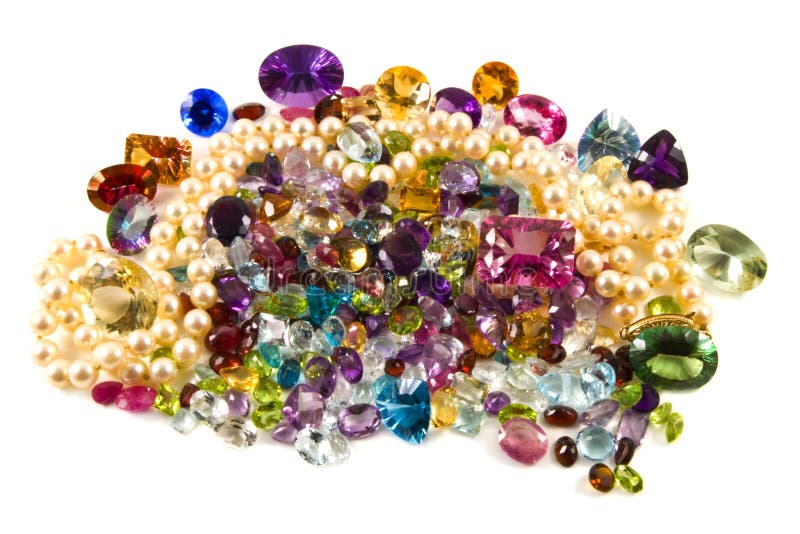 Pile of loose gemstones stock photo. Image of zircon, ruby - 6294556
