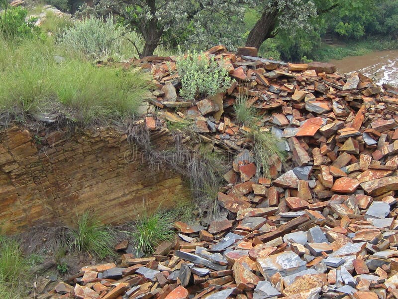 Pile of loose shale stock image. Image of green, slate - 91404985