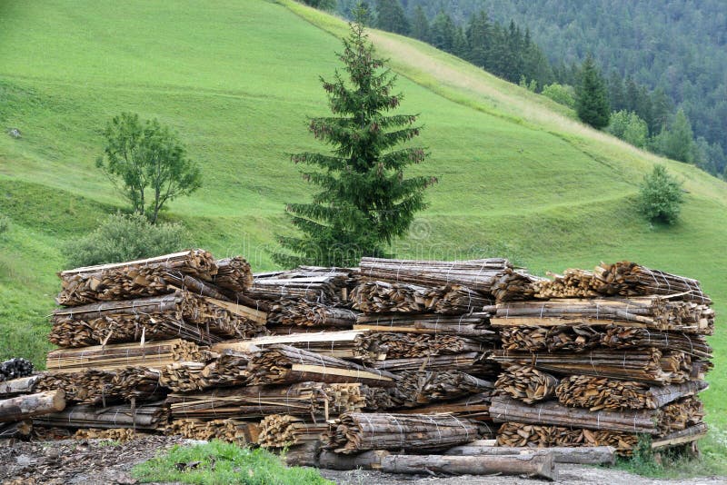 Pile of Lumber Cut into Boards and Stacked Stock Image - Image of stack ...