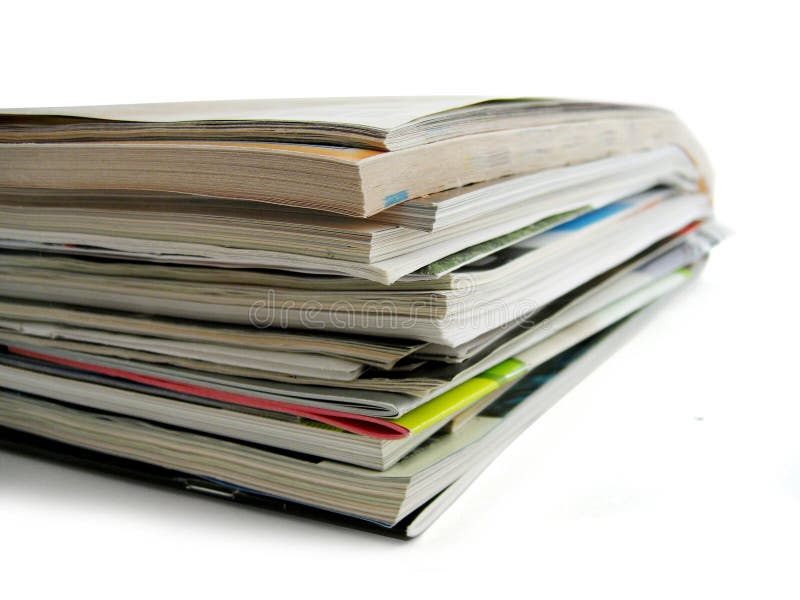 Pile of Magazines on the Shelf Stock Image - Image of types, magazine ...