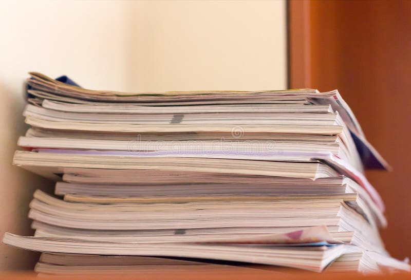 Pile of magazines stock image. Image of print, read, journals - 53521335
