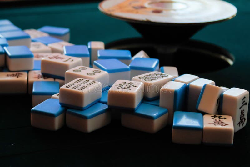 A Pile of Mahjong or Majiang Stock Photo - Image of blackberry, food ...