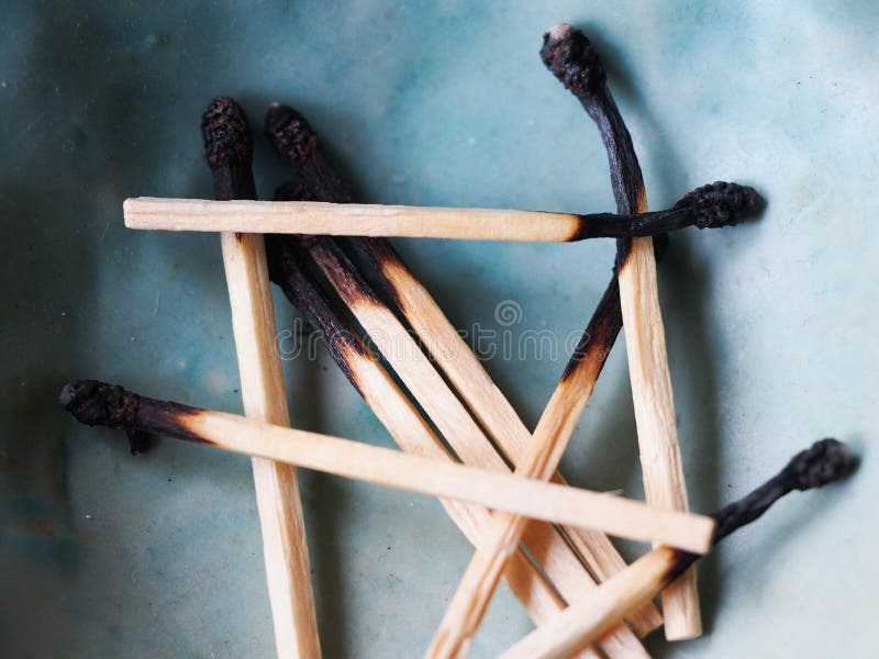 Burned matches stock image. Image of used, stack, wooden - 344565753