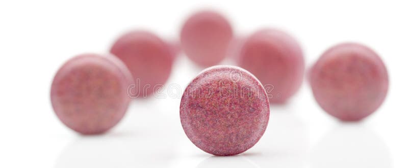 Pile of Many Small Red Pills, Group of Vitamins. Stock Photo - Image of ...