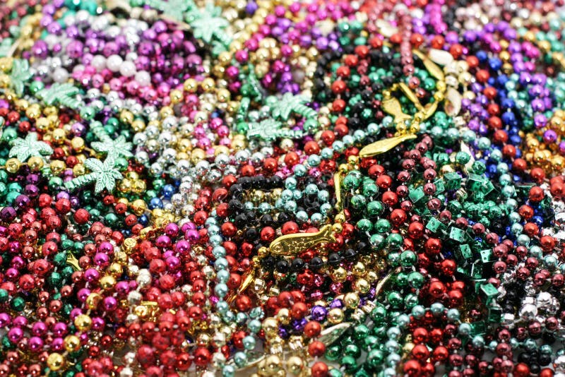 Pile of mardi gras beads stock photo. Image of bead, celebration - 7888140