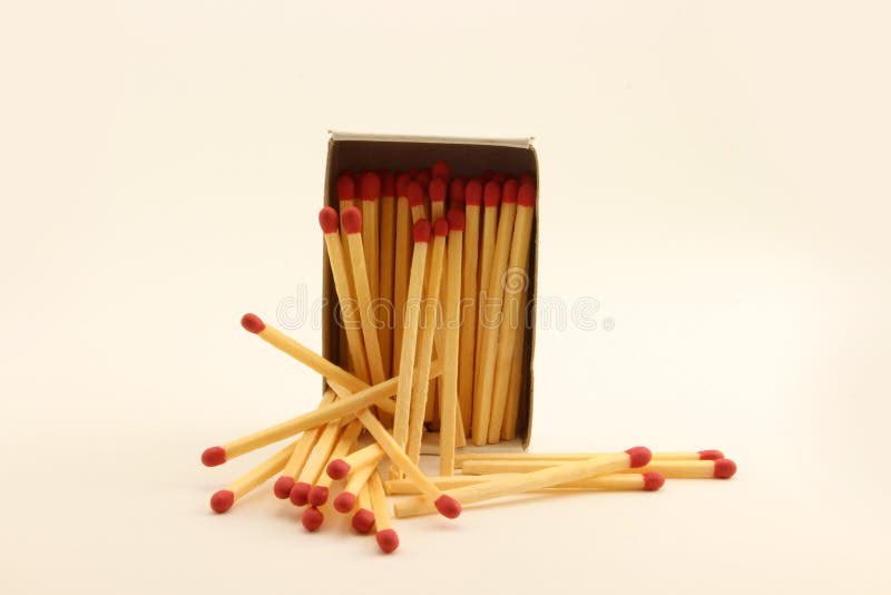 Pile of Match Sticks with Box 2 Stock Photo - Image of fire, still ...