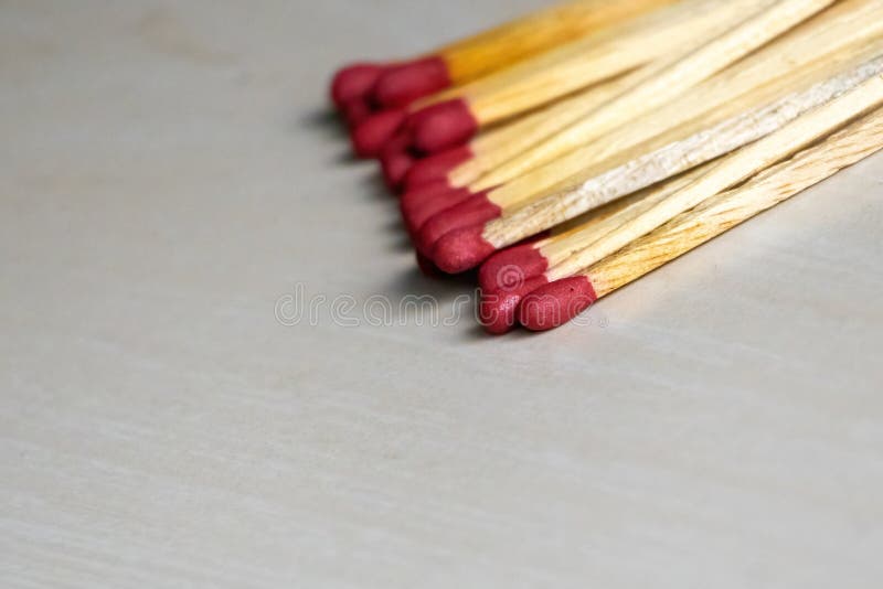 A Pile of Match Sticks Isolated on a Wooden Surface Stock Image - Image ...