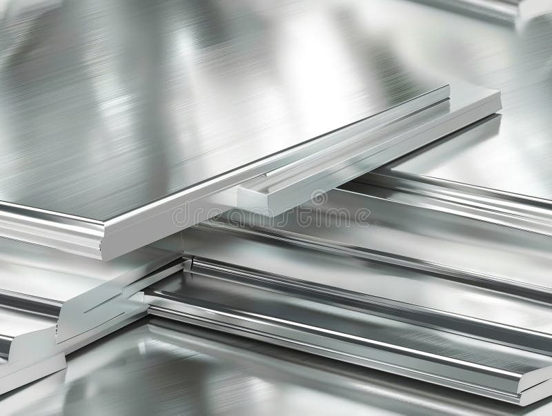 A Pile of Metal Sheets with Different Sizes Stock Photo - Image of ...