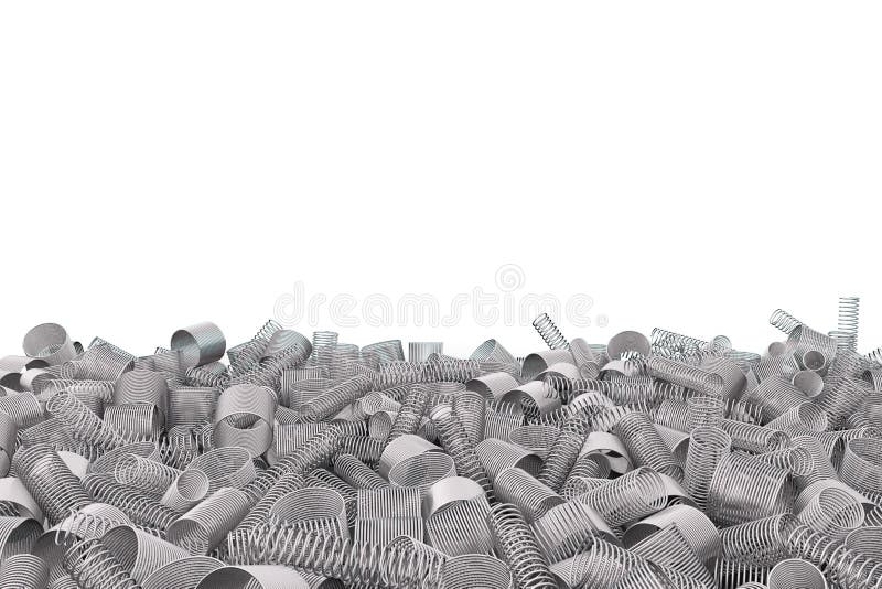 Pile of Metal Springs and Coils Stock Illustration - Illustration of ...