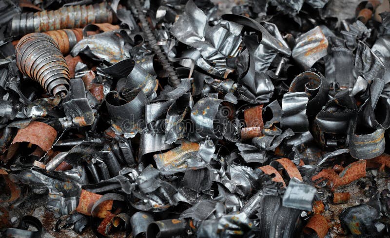 Pile of metal swarf stock photo. Image of aluminium, greasy - 28825364