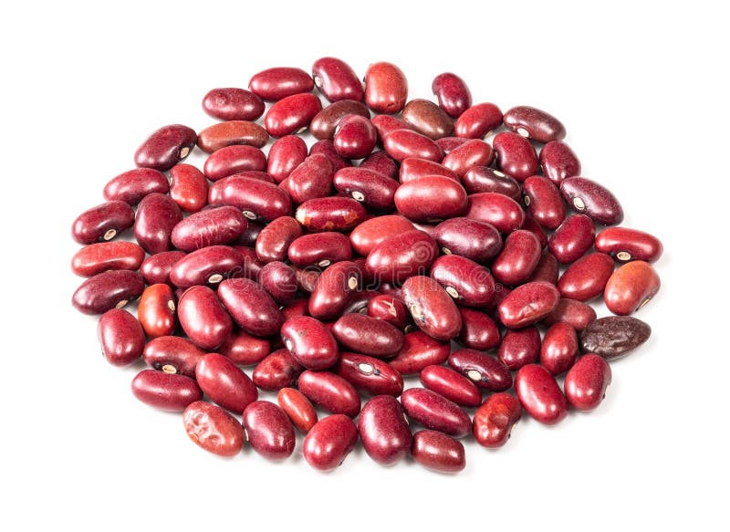 Pile of Mexican Red Beans Closeup on White Stock Image - Image of food ...