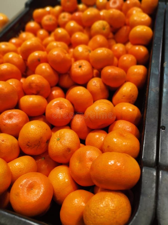 Pile of Mini China Honey Mandarin Orange. Stock Image - Image of ...