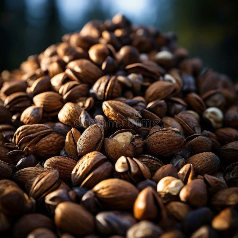 Pile of Mixed Nuts in Warm Sunlight Stock Photo - Image of nuts ...