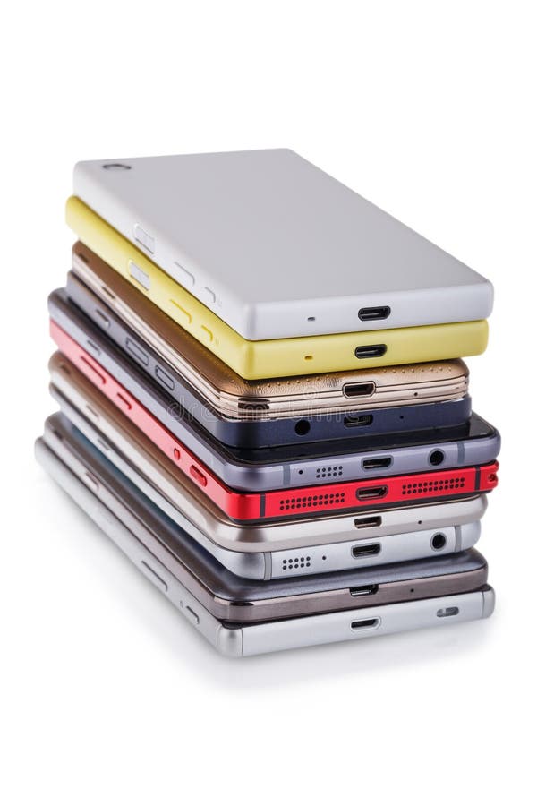 Pile of Mobile Phones stock image. Image of telephone - 2464277