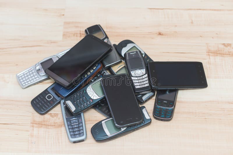 Pile of Mobile Phones stock image. Image of telephone - 2464277