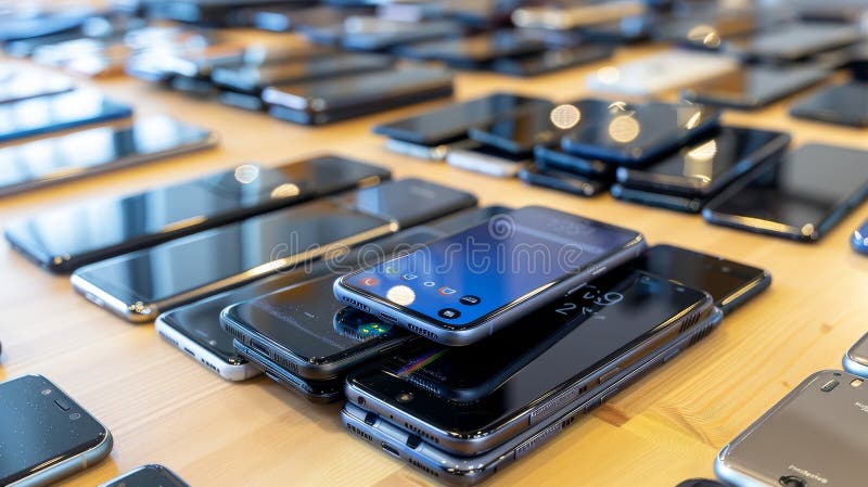Pile of Mobile Smartphones, Modern Cellphone Technology, Communication ...