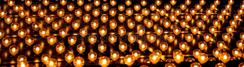 Pile of Modern Light Bulbs Hanging on Ceiling, Selective Focus. Stock ...