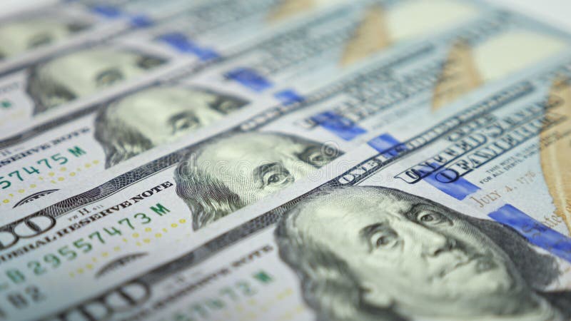 Pile of Money and Large Bills Placed To Verify Authenticity Stock Video ...