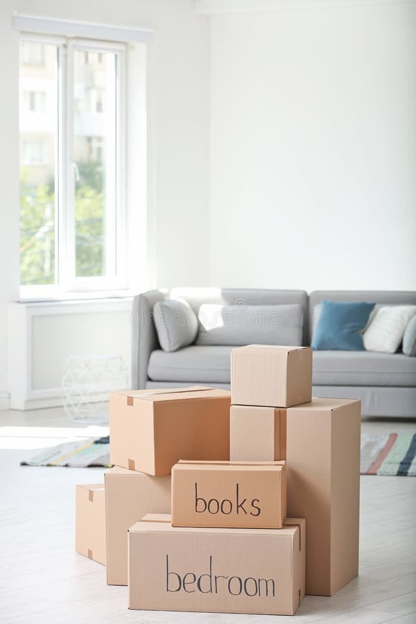 Pile of moving boxes stock photo. Image of boxes, house - 128092186