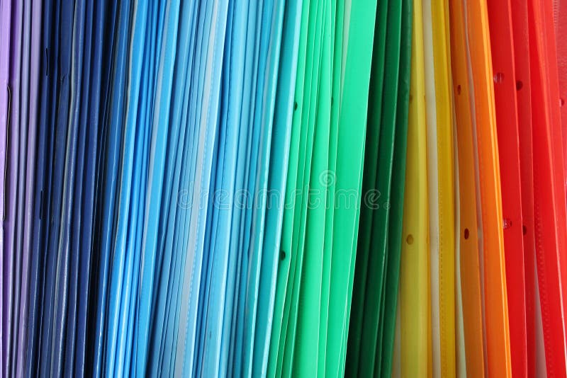 A Pile of Multicolored Folders Stock Image - Image of colorful, folder ...