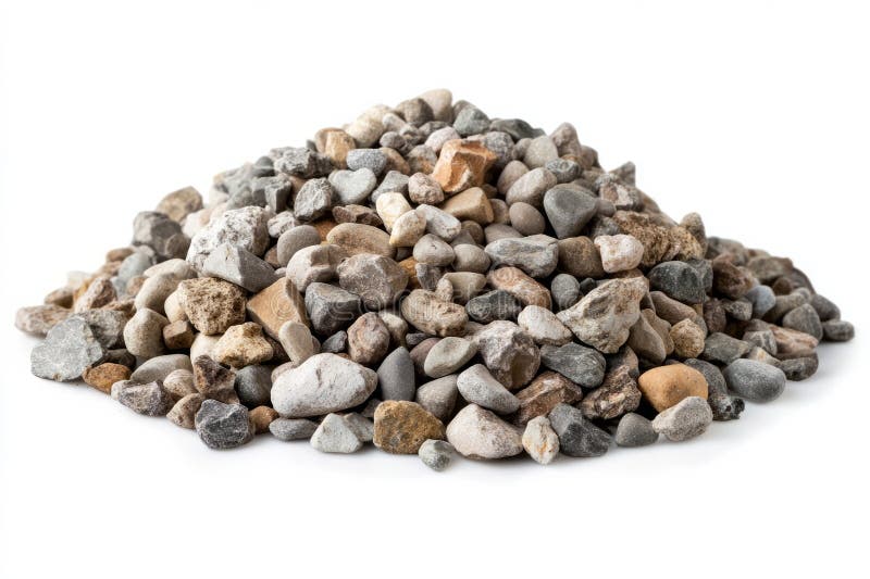 Pile of Multicolored Rocks on White Background. AI Generative Stock ...
